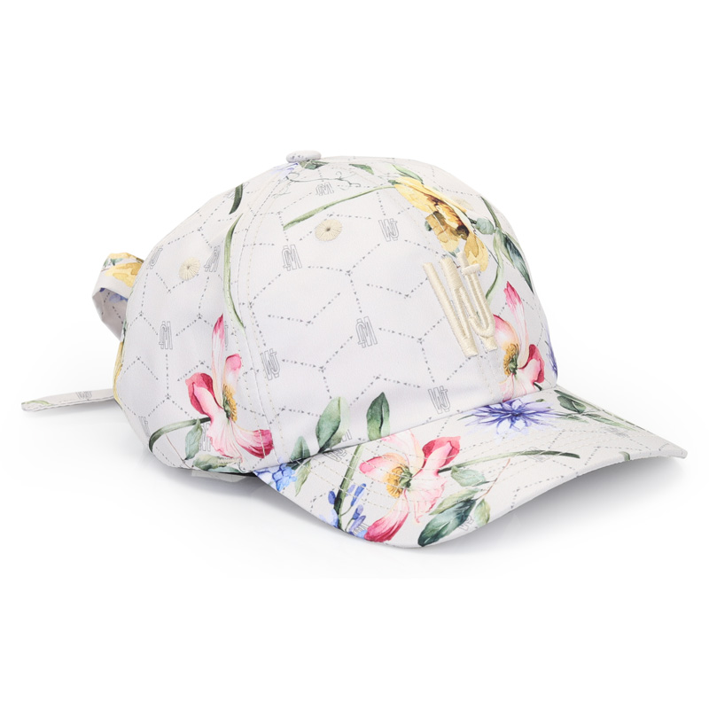 Bone Estampa Floral Com Regulagem De Amarração